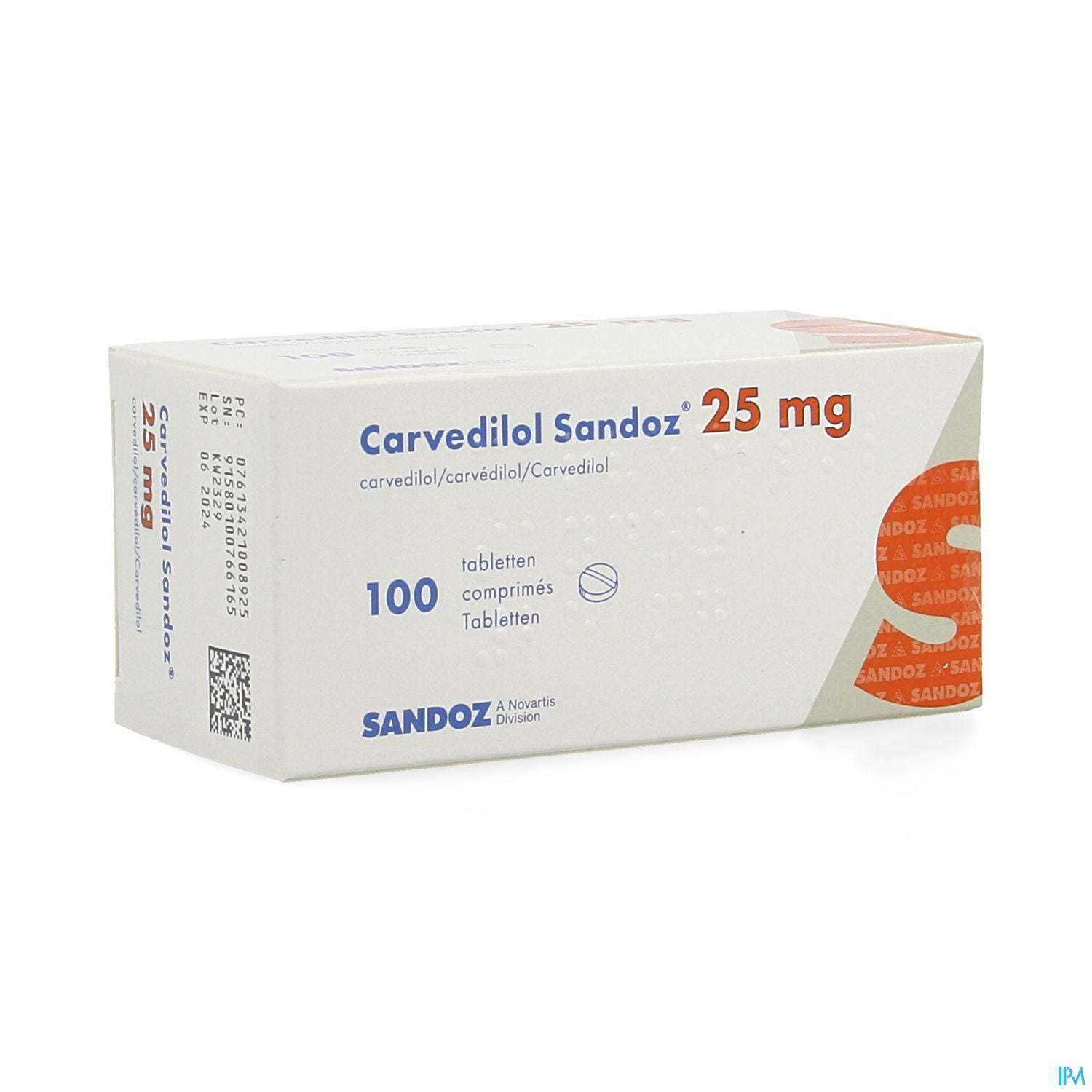 Carvedilol Sandoz Comp 100 X 25mg – BENU