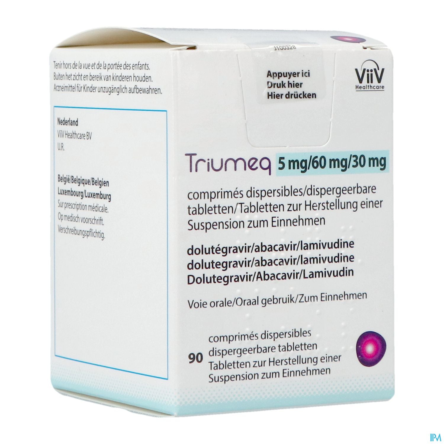 Triumeq 5mg/60mg/30mg Disperg. Tabl 90 – BENU
