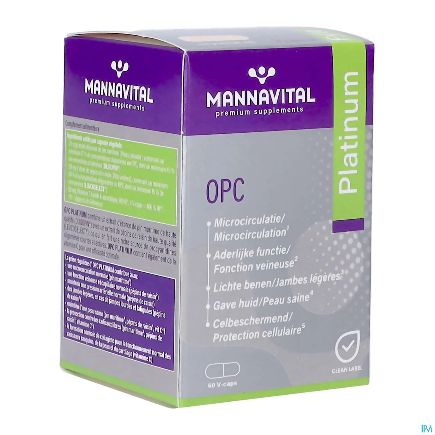 Mannavital Opc Platinum | 60 capsules | Supplément antioxydant – BENU