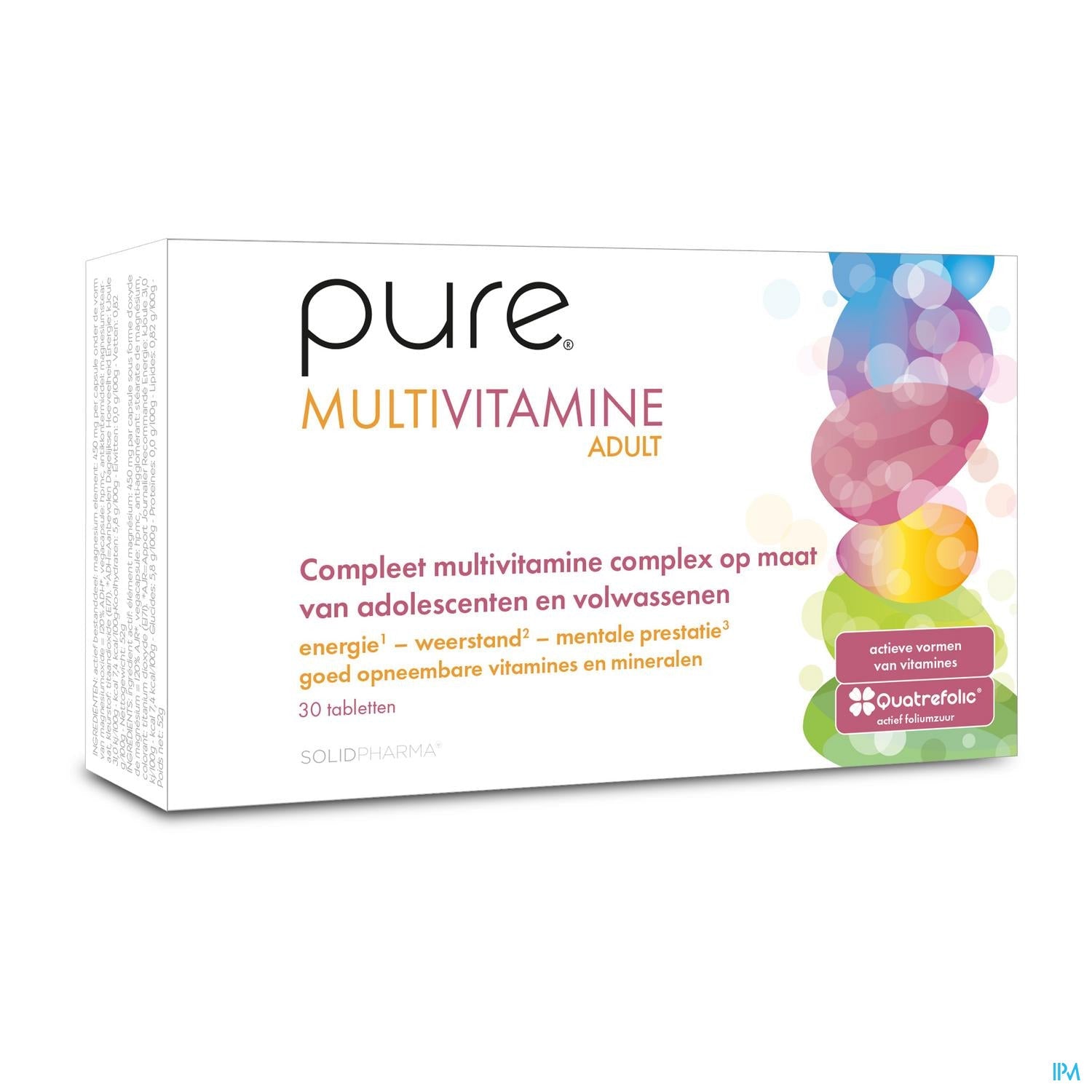 Pure Multivitamine Adult | 30 tabletten | Voedingssupplement – BENU