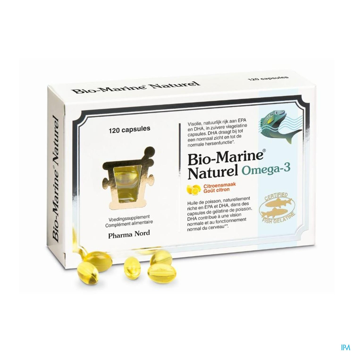 Pharma Nord Bio-marine Naturel Citroen | 120 capsules | Omega-3 – BENU