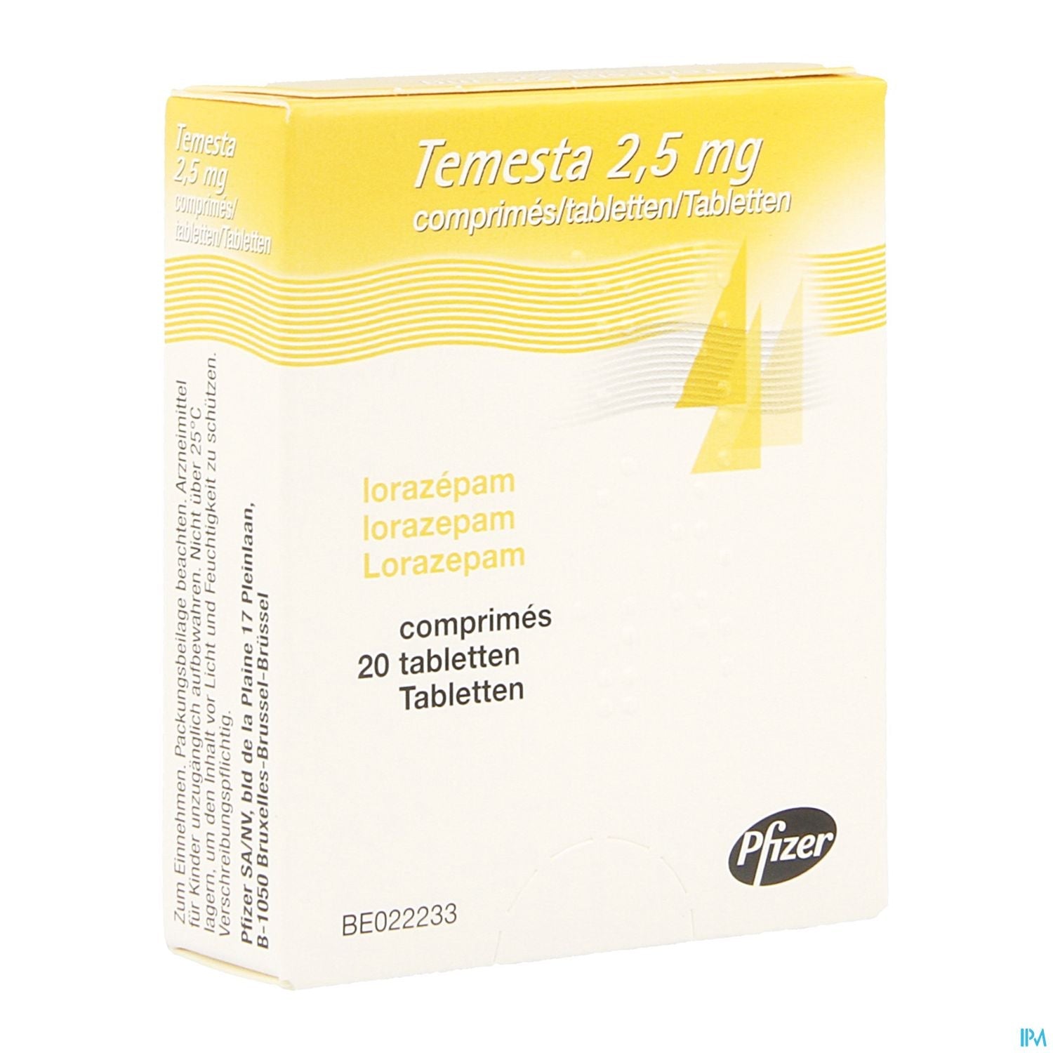 Temesta 2,5mg | 20 tabletten | Angst en slaapmiddel – BENU