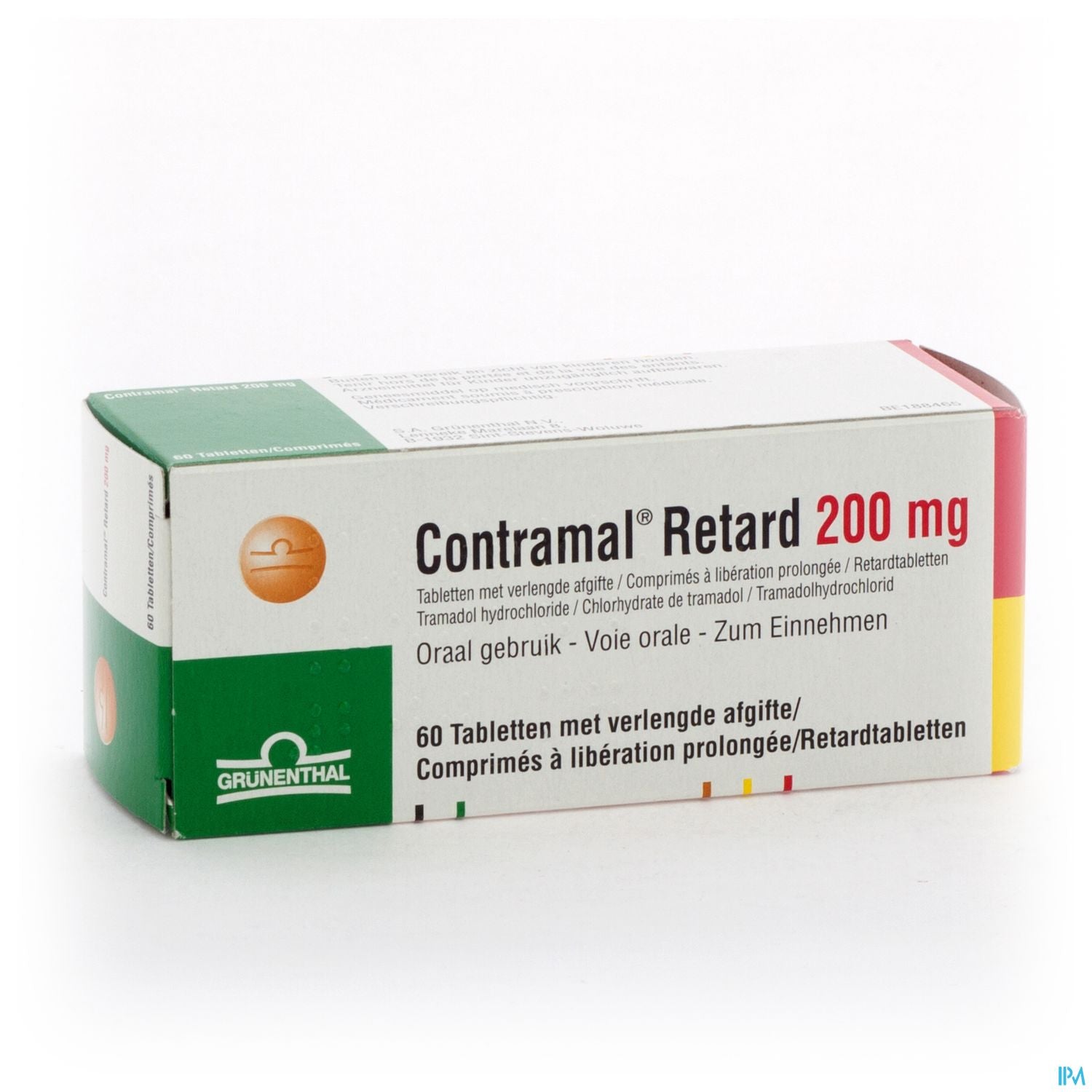 Contramal Retard 200mg | 60 tabletten verlengde werking | Pijnstiller ...