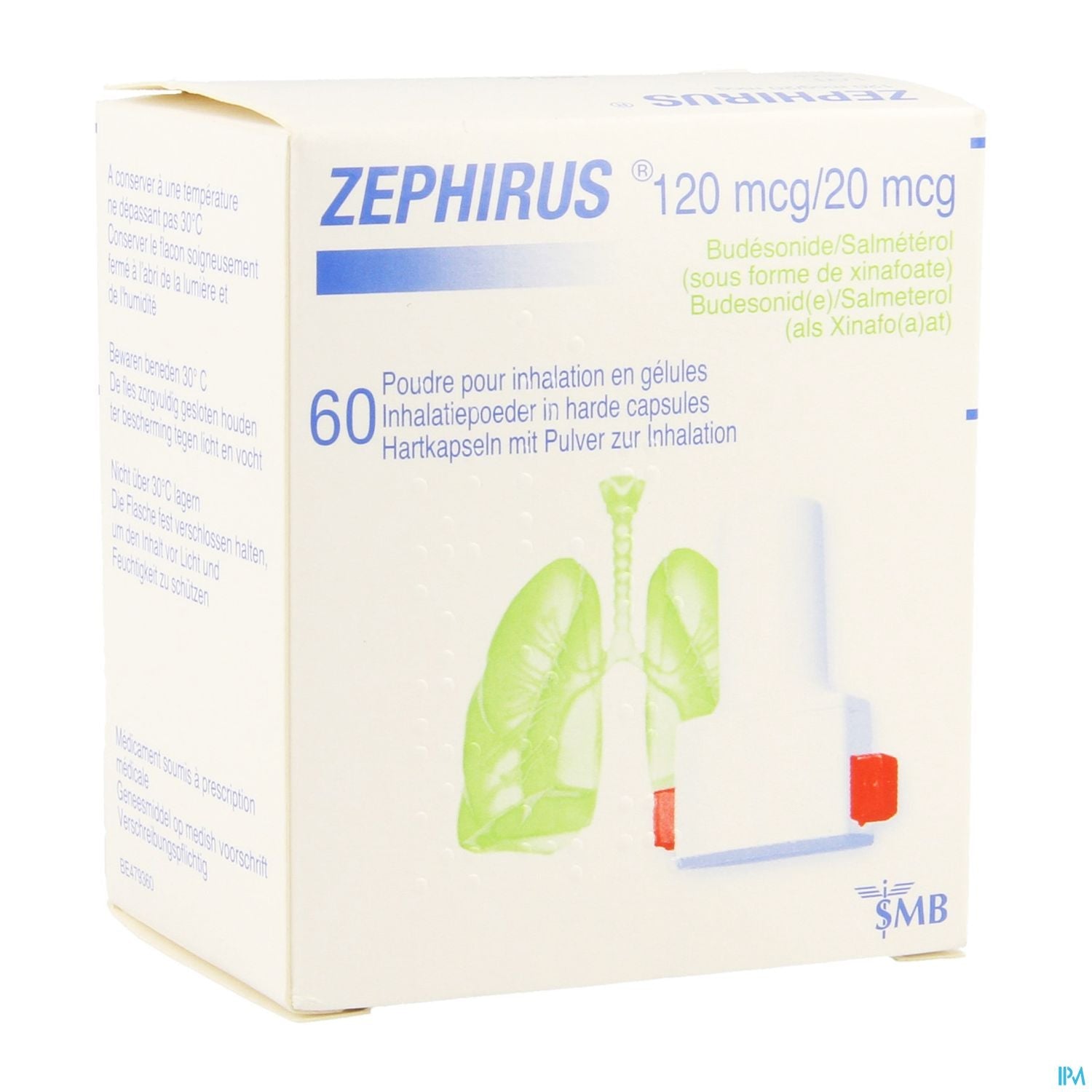Zephirus 120mcg/20mcg | 60 inhalatiecapsules + inhalator | Luchtwegen ...