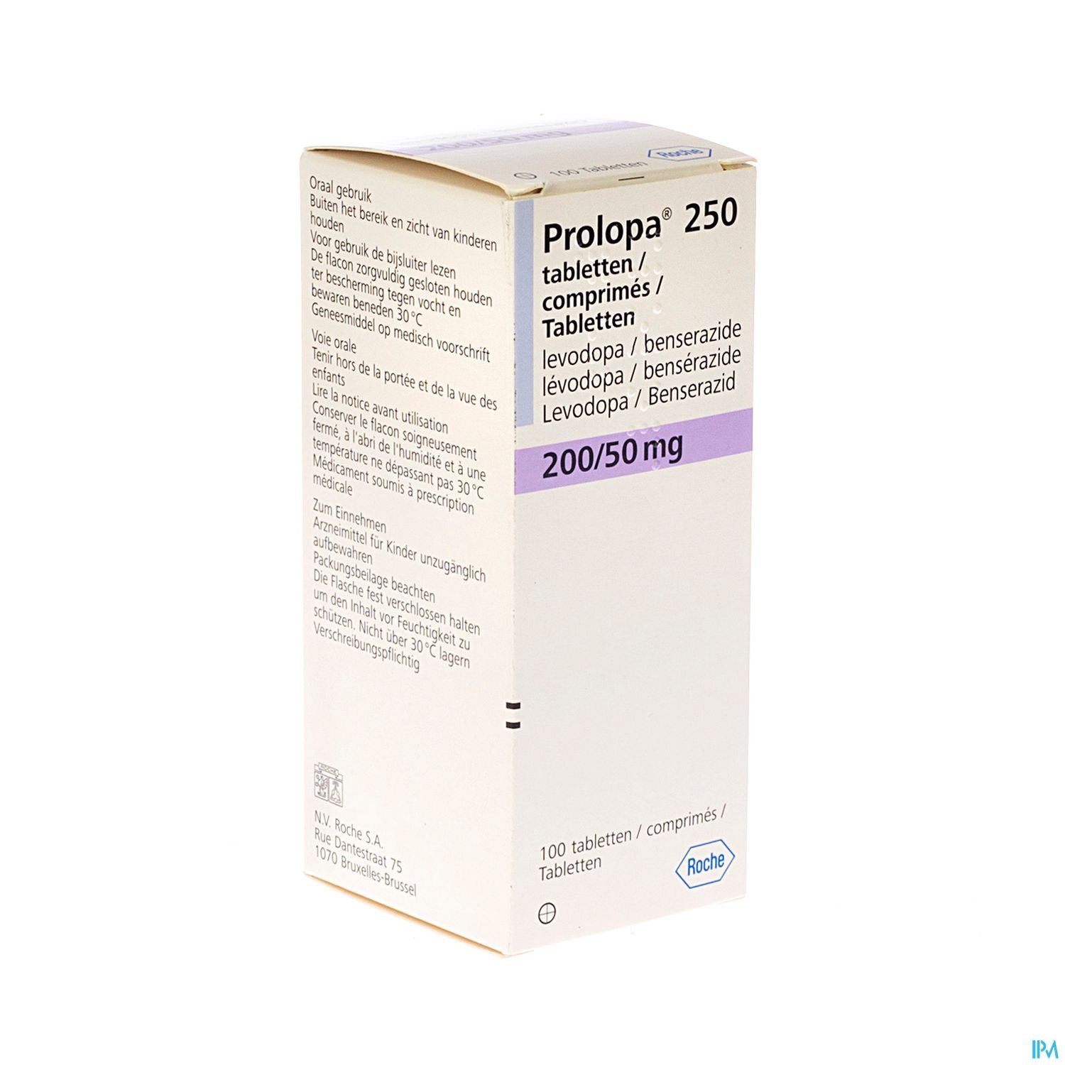 Prolopa 250 200mg/50mg | 100 tabletten | Ziekte van Parkinson – BENU