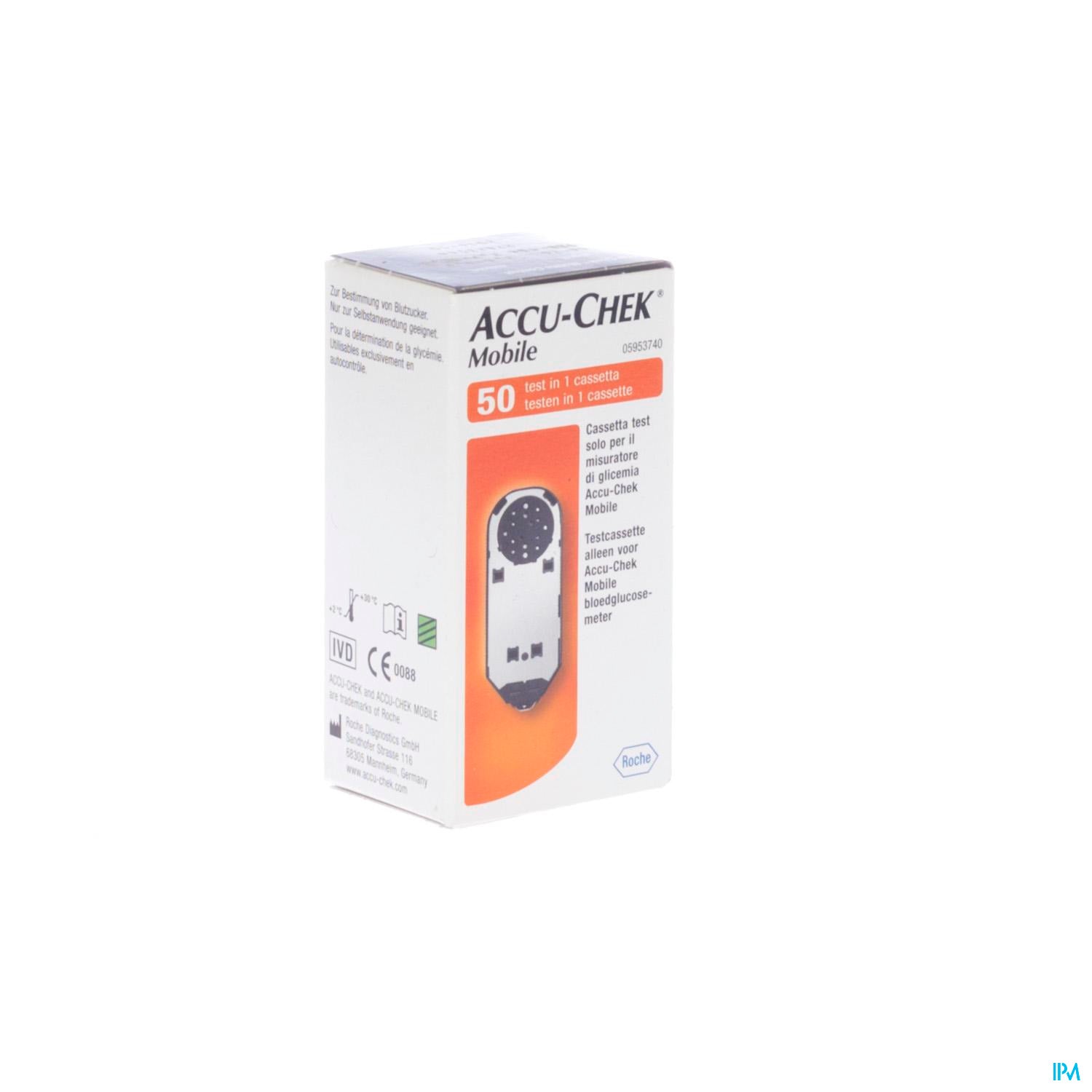 Accu Chek Mobile Test Cassette | 50 Tests voor Bloedglucose